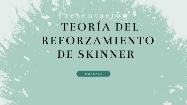 Teoría del reforzamiento de Skinner