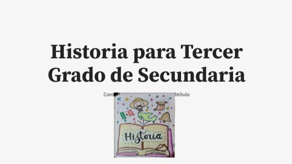 HISTORIA PARA 3ER GRADO DE SEC. | Genially