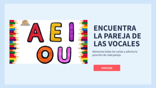 Encuentra las vocales | Genially