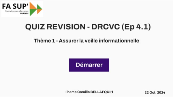 Quiz_DRCVC_REVISION 1. VEILLE INFO