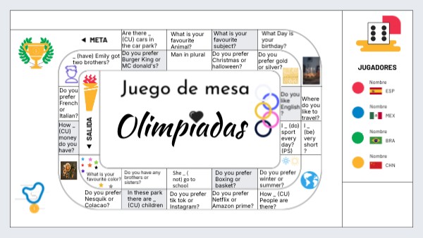 Juego de Mesa Olimpiadas | Genially