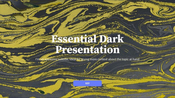 Présentation essentielle dark | Genially