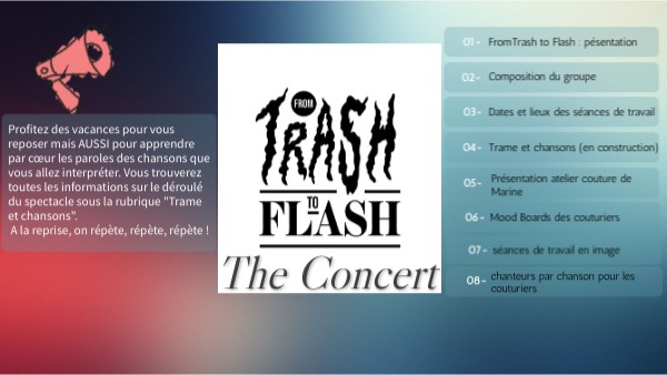 FROM TRASH TO FLASH, The Concert | Genially