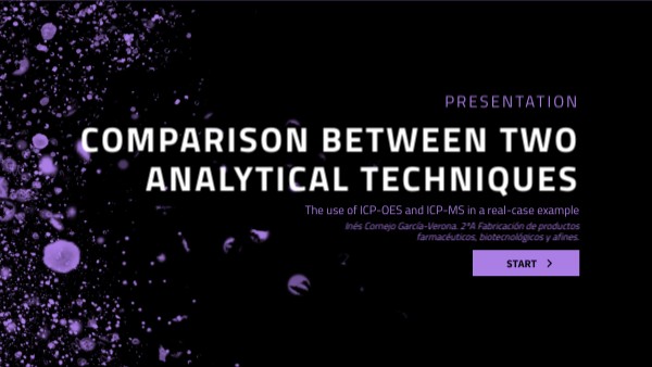 Comparison between two analytical techniques. Inés Cornejo