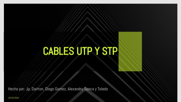 Cable UTP y STP | Genially