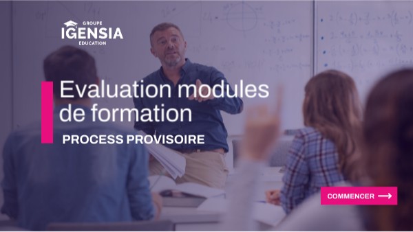 Evaluation modules de formation