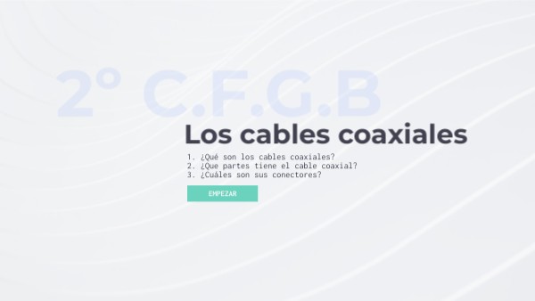 Trabajo cable coaxial