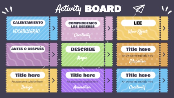 Activity board | Genially