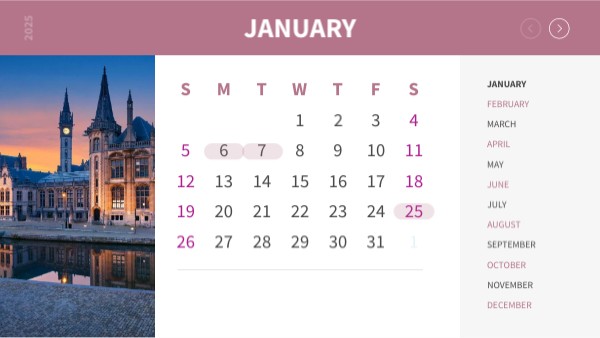 Calendário 2025 | Genially