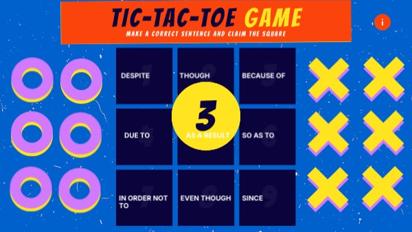 Tic Tac Toe Discourse Markers