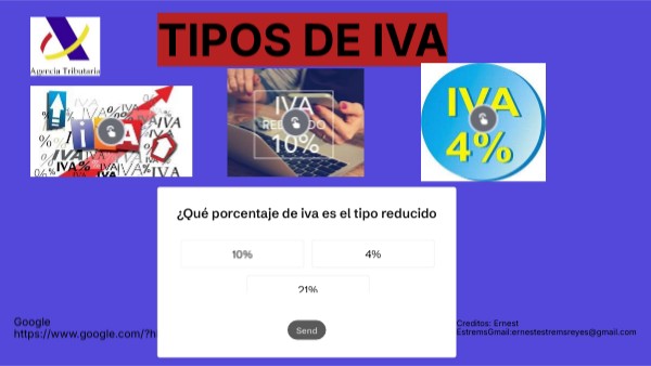 Infografía tipos de iva | Genially