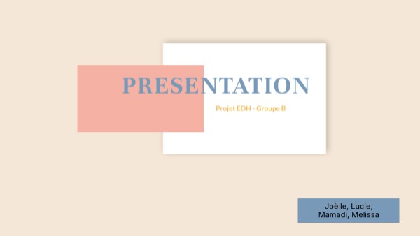 Projet EDH | Genially