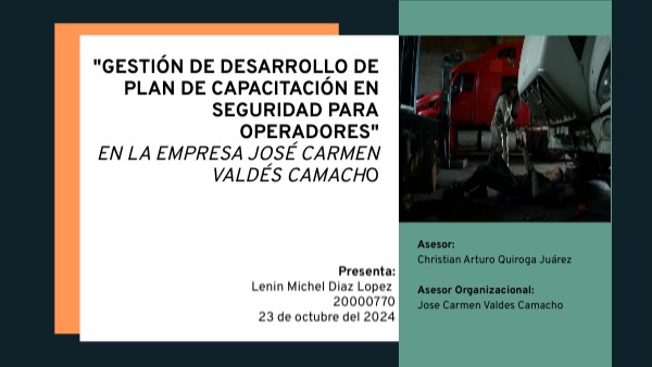 Gestion de desarrollo de plan de capacitacion en seguridad para operad