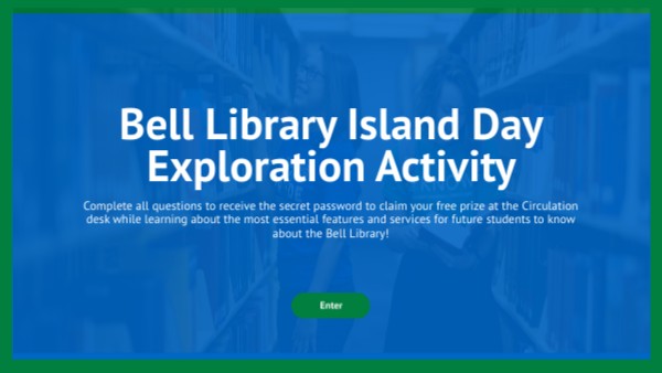 Bell Library Island Day Exploration Activity - Extended Version