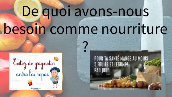 Alimentation 5° | Genially