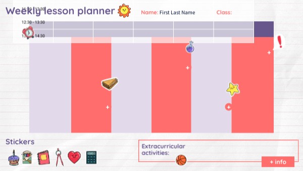 Edt hebdomadaire | Genially