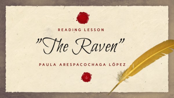 Reading lesson: "The Raven" by Edgar Allan Poe