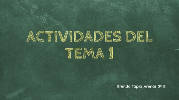 ACTIVIDADES DEL TEMA 1 | Genially