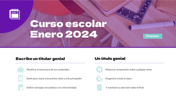 Calendario Curso Escolar Enero | Genially