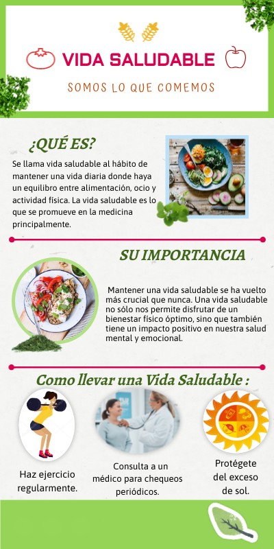 INFOGRAFÍA VIDA SALUDABLE | Genially