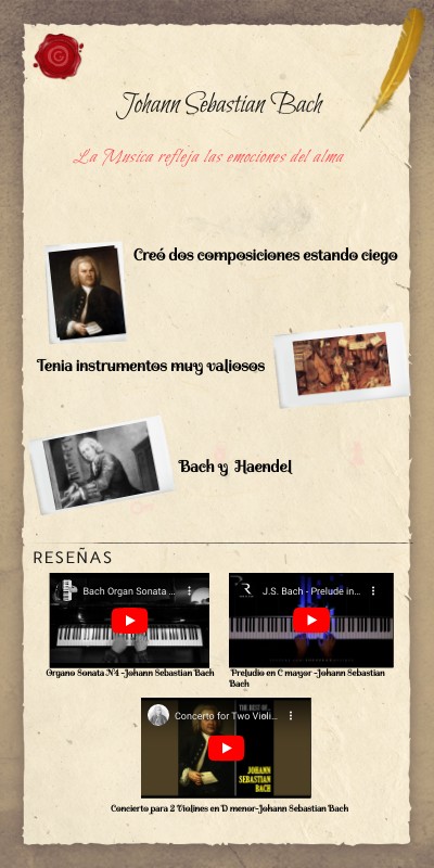 Infografía Johann Sebastian Bach | Genially