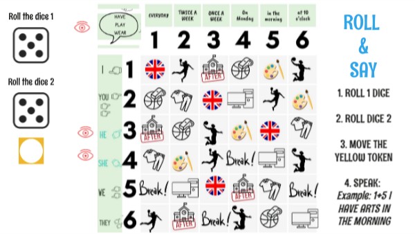 Roll and say HOW OFTEN 5TH