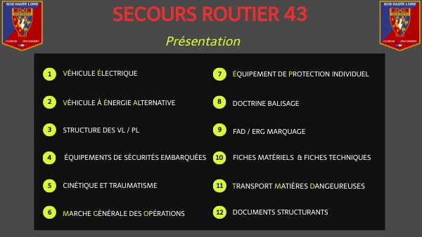 Dossier SECOURS ROUTIER SDI 43 | Genially