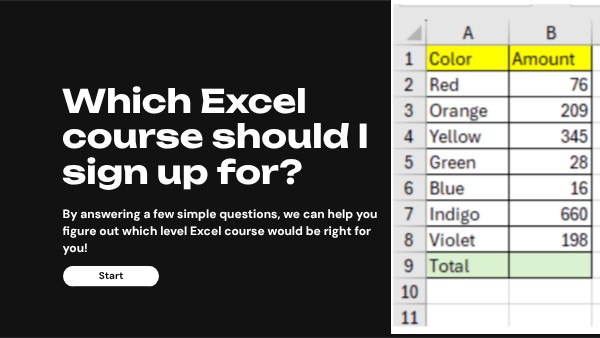 Excel Pre-training Survey | Genially