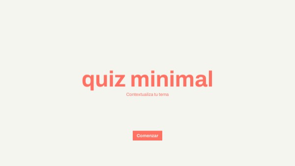 Quiz minimal