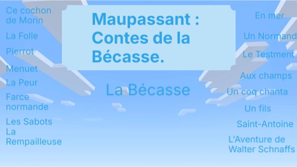 Genially maupassant : Contes de la Bécasse.