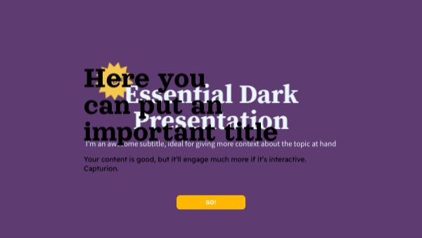 Essential Dark Presentation
