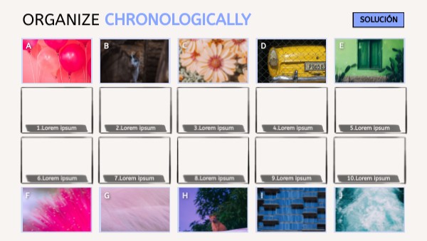 CHRONOLOGICAL ORDER | Genially