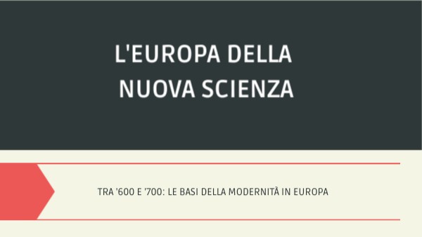 L'EUROPA DELLA NUOVA SCIENZA | Genially