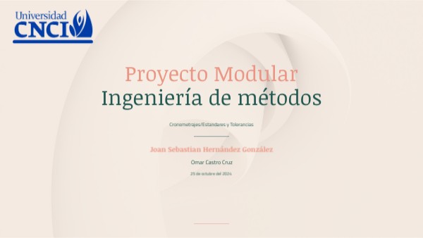 Proyecto Modular/Ingeniería de Métodos