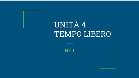 UNITAÌ 4 TEMPO LIBERO.pdf | Genially