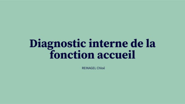 DIAGNOSTIC D'ACCUEIL | Genially