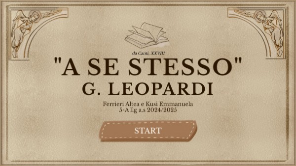 A se stesso G.Leopardi