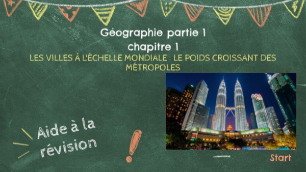 1GG1C1 - Les villes à l'échelle mondiale | Genially