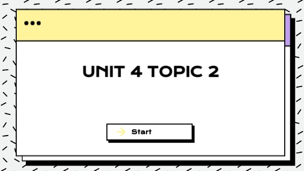 Unit 4 Topic 2 Content Walkthrough | Genially