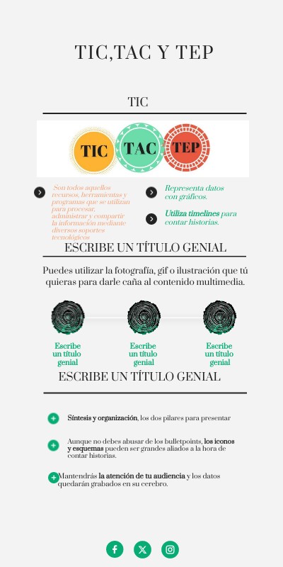 Infografía TIC, TAC Y TEP