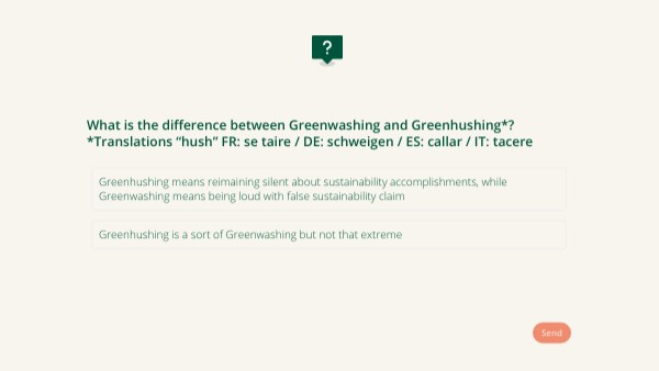 What is the difference between Greenwashing and Greenhushing*?