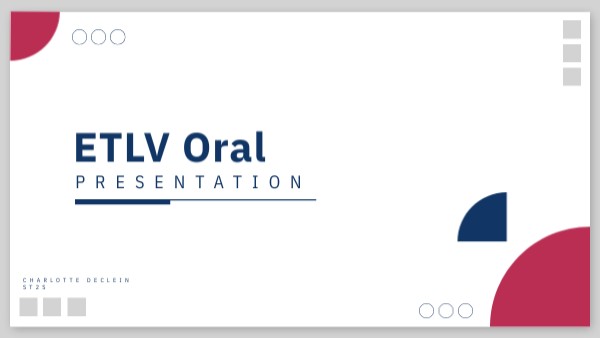 Oral ETLV