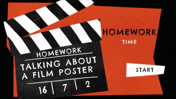 HOMEWORK TALKING ABOUT A FILM POSTER | Genially