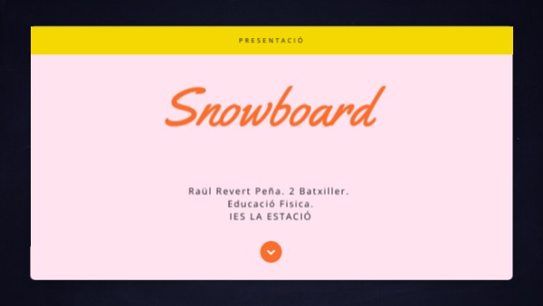 Presentació de Snowboard