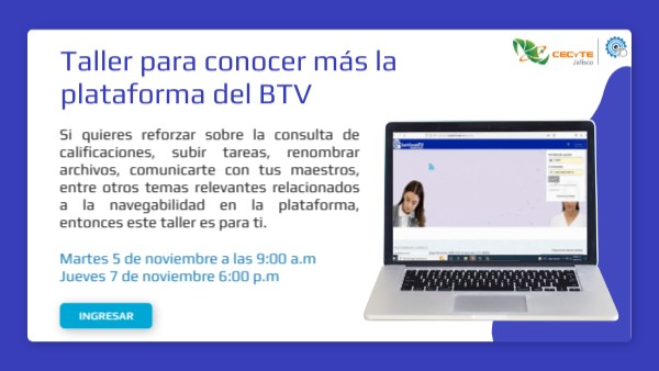 Taller uso de la plataforma BTV | Genially