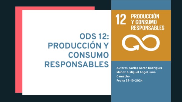 ODS 12: Produccion y consumo responsables | Genially