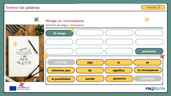 ES_Riesgo y recompensa_Ordena las palabras | Genially