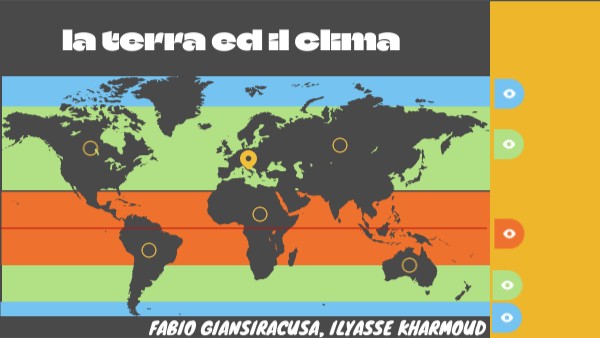 la terra e le fasce climatiche