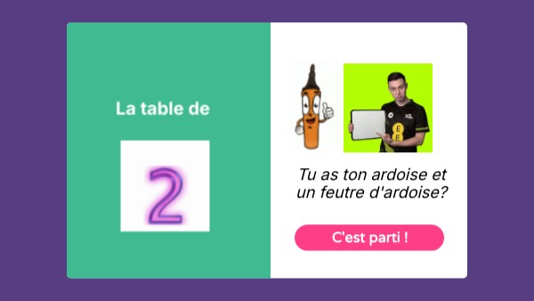 La table de 2 | Genially