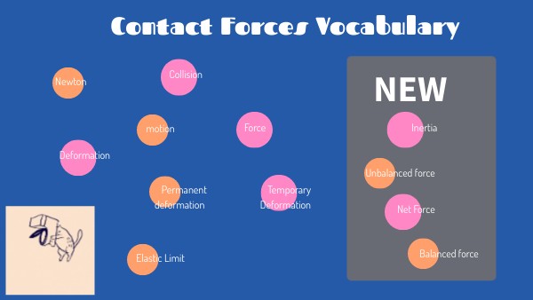 Unit 1: Contact Forces word wall | Genially